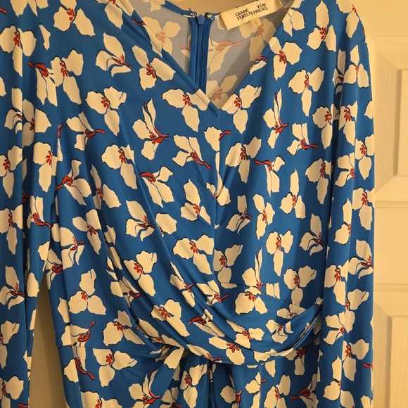 Diane Von Furstenberg | Dresses | Diane Von Furstenberg Blue And White ...